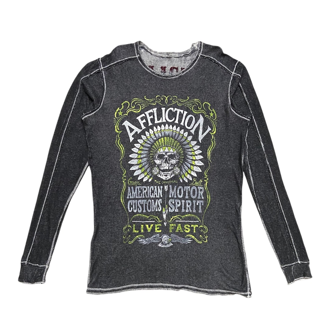 Affliction Reversible Inside Out Sweatshirt Size XL - Etsy