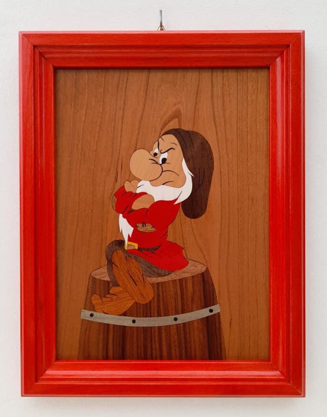 Marquetry Painting, Portrait. Grumpy. Grumpy. - Etsy