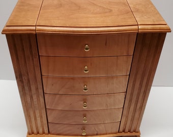 6 Drawer Cherry Jewelry Box - Etsy