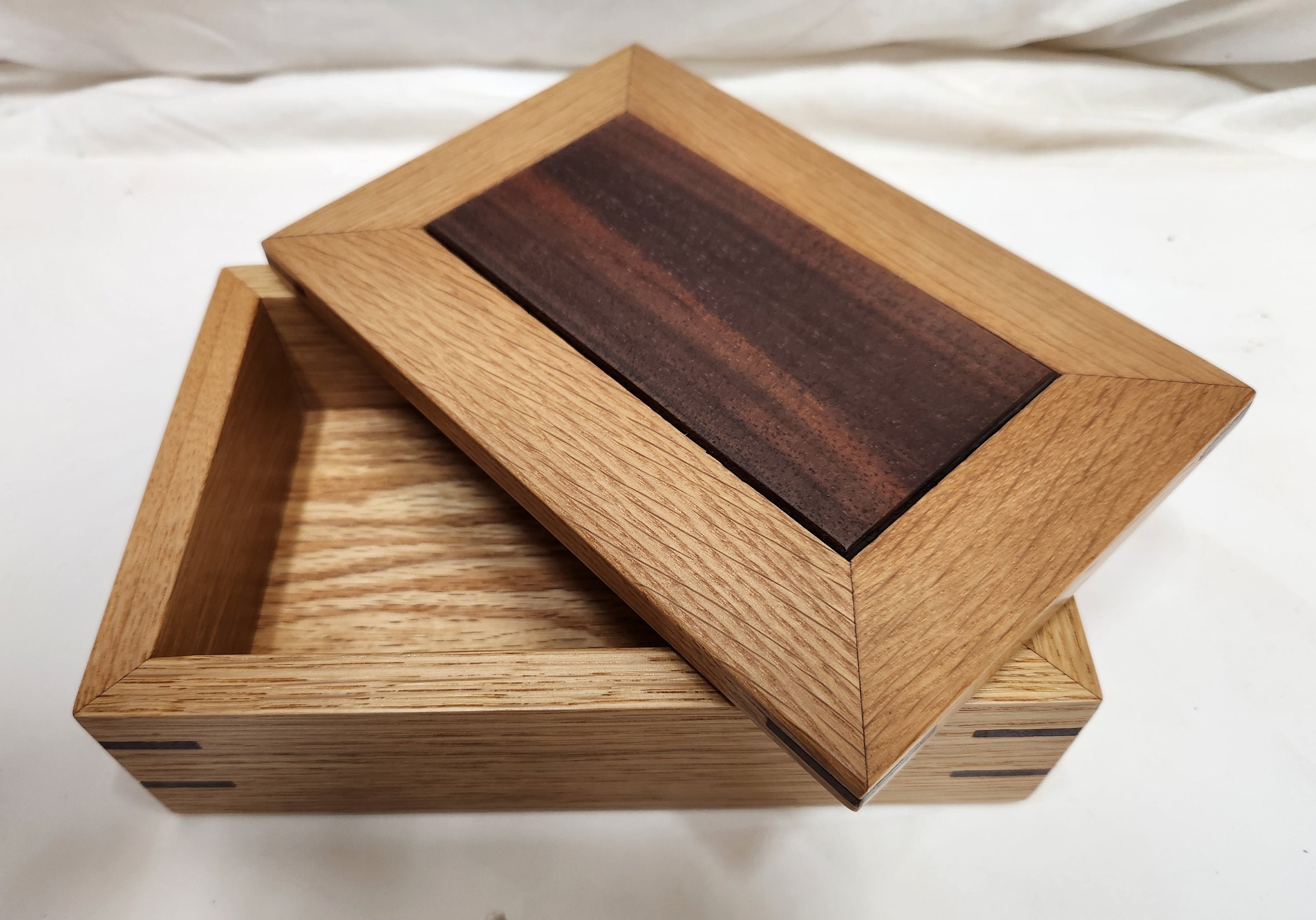 Handcrafted Wooden Box White Oak and Walnut - Etsy