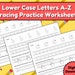 Lower Case Letters A-Z Tracing Practice Worksheets Tracing - Etsy