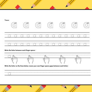 Lower Case Letters A-Z Tracing Practice Worksheets Tracing Practice for ...