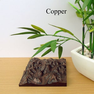 K2 Topographical Map in Aged Metal Finish, Mountain Casting, 3D Map ...