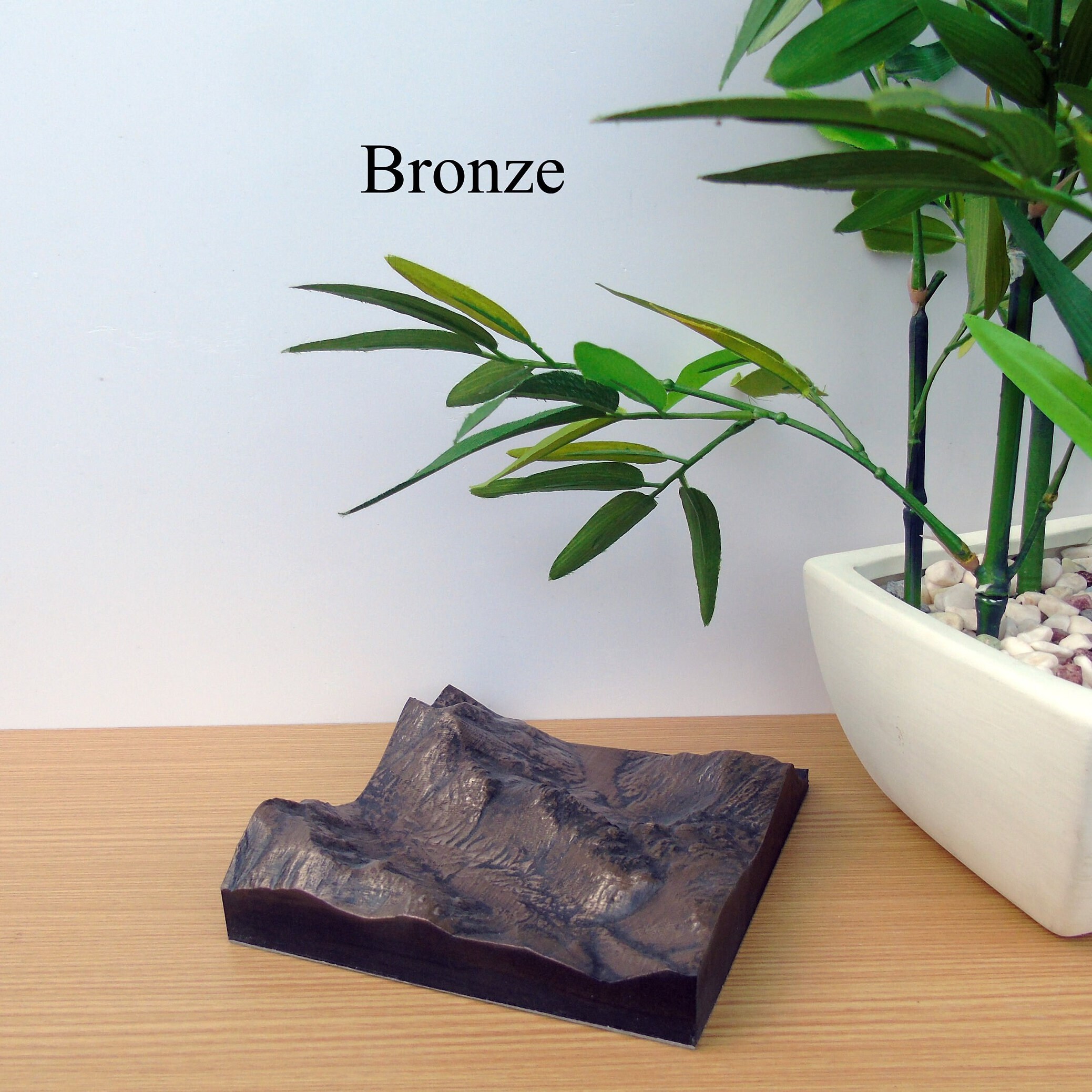 Haystacks Topographical Map in Aged Metal Finish, 3D Map, the Lake ...