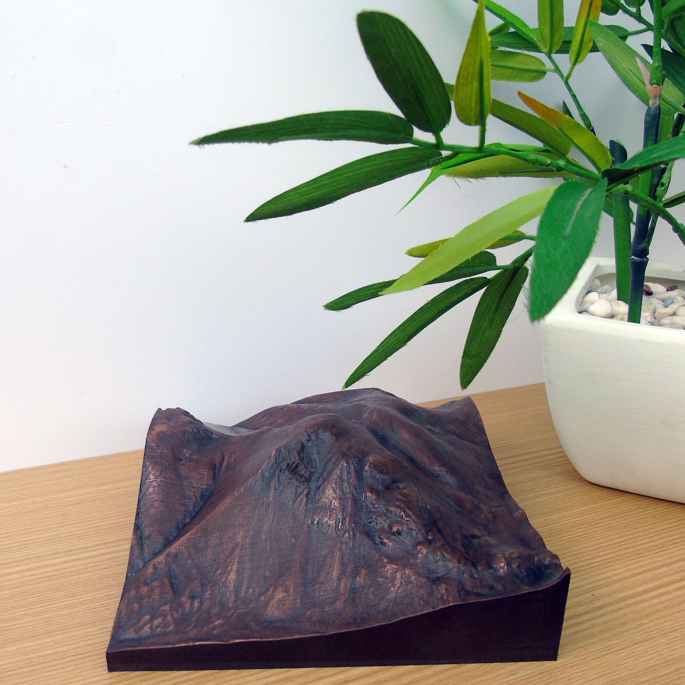 Great Gable Topographical Map in Aged Metal Finish, the Lake District ...