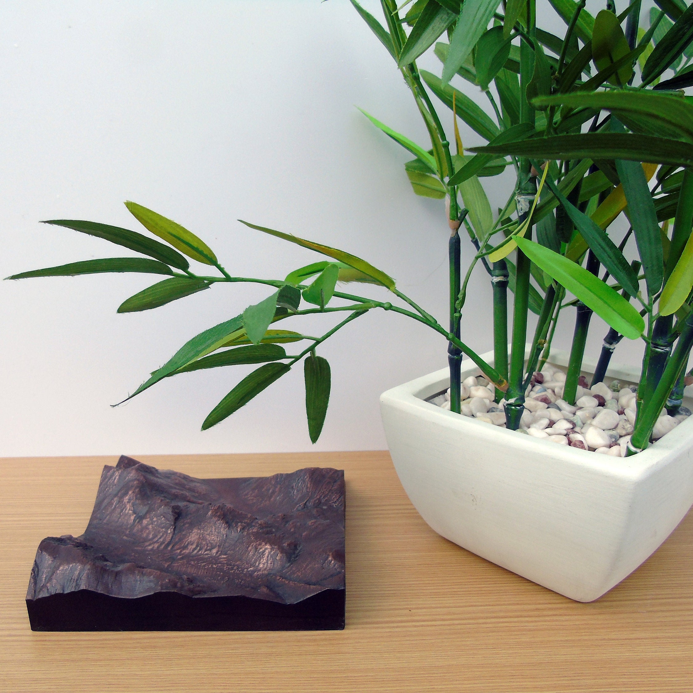 Haystacks Topographical Map in Aged Metal Finish, 3D Map, the Lake ...