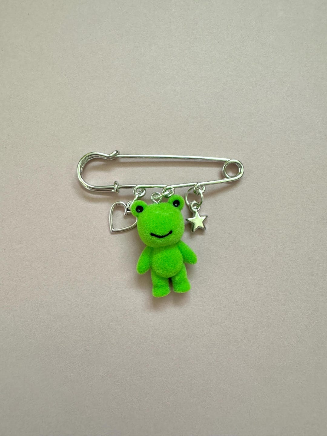 Kawaii Frog Safety Pin Denim Pin Bag Charm - Etsy