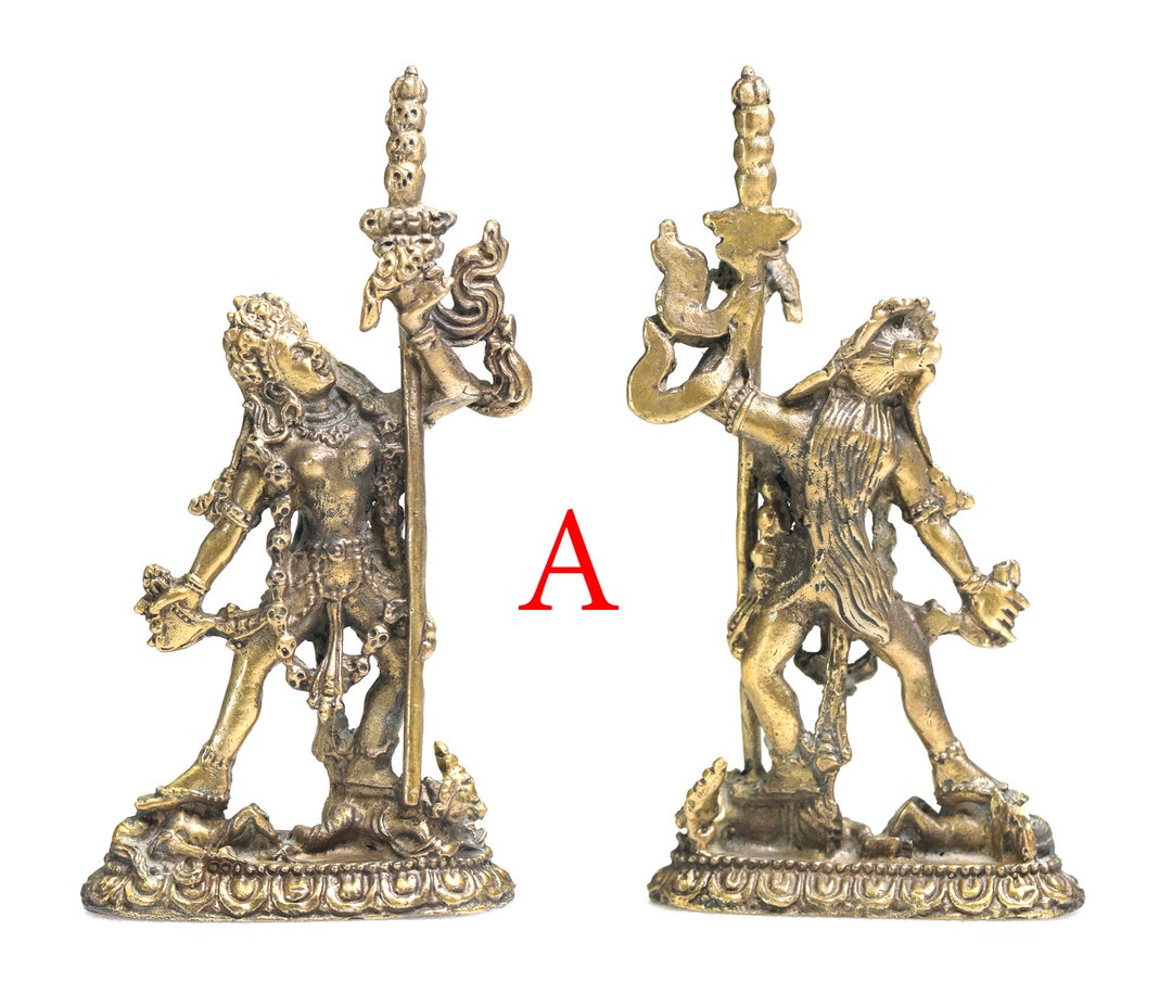 Kali God Lord Hindu Brass Statue Deity Miniature Figurine Charm Success ...
