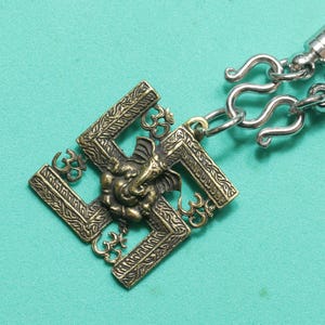 Lord Ganesh Swastika Om Goodluck Symbol Hindu Buddhist Pendants Deity ...