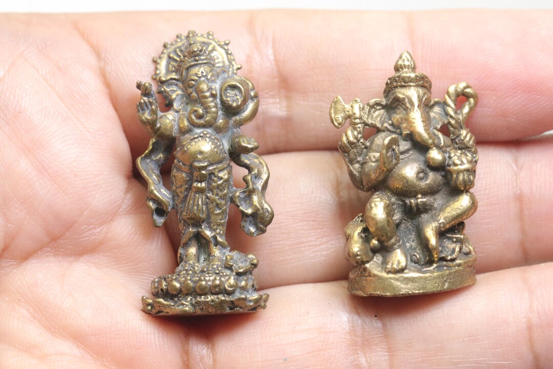 Load Ganesha God Hindu Protection Mini Statue Talisman Powerful Strong ...