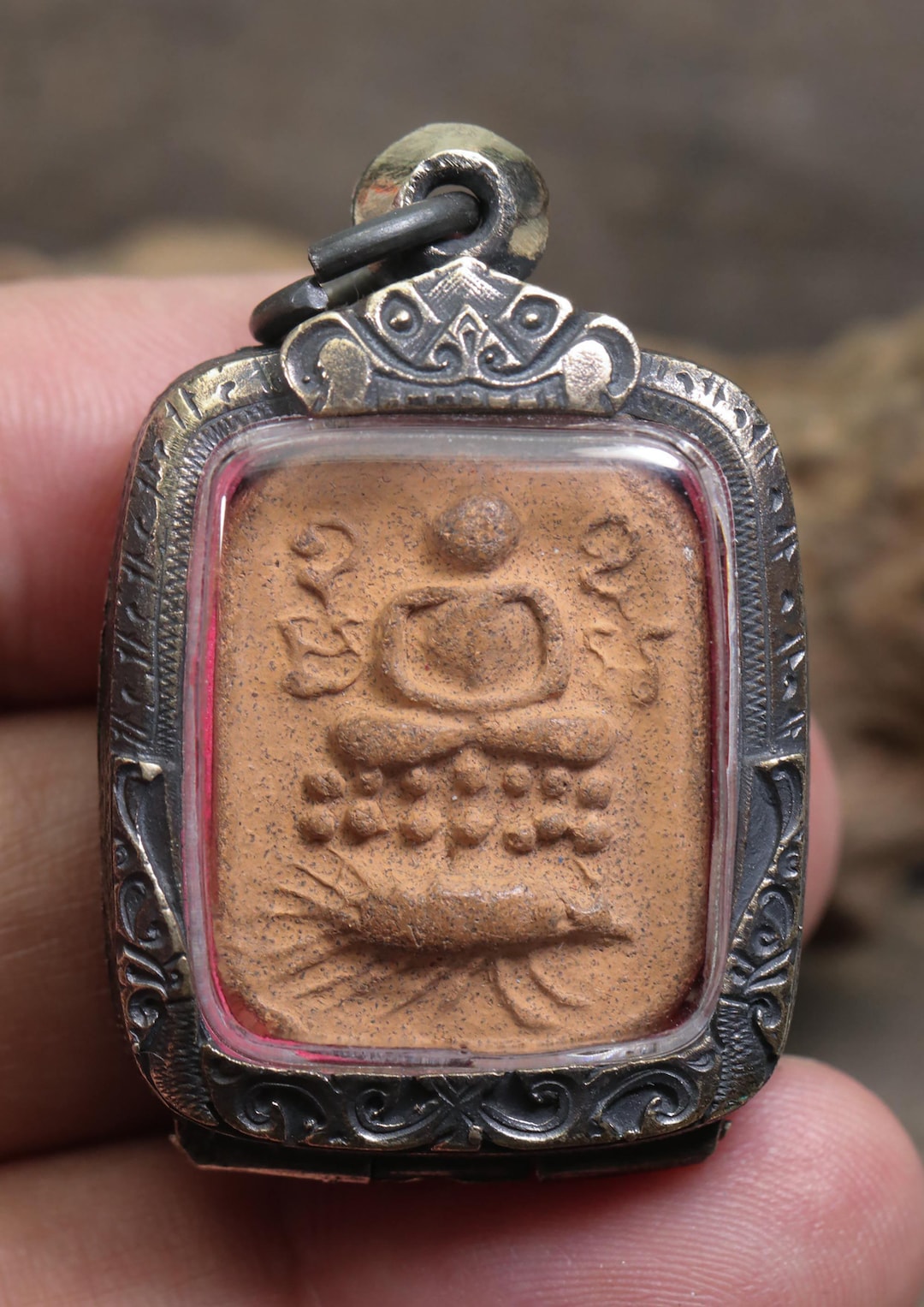 Luang Phor Pan Buddha Amulet: Wat Bang Nom Kho Baked Clay Pendant - Etsy