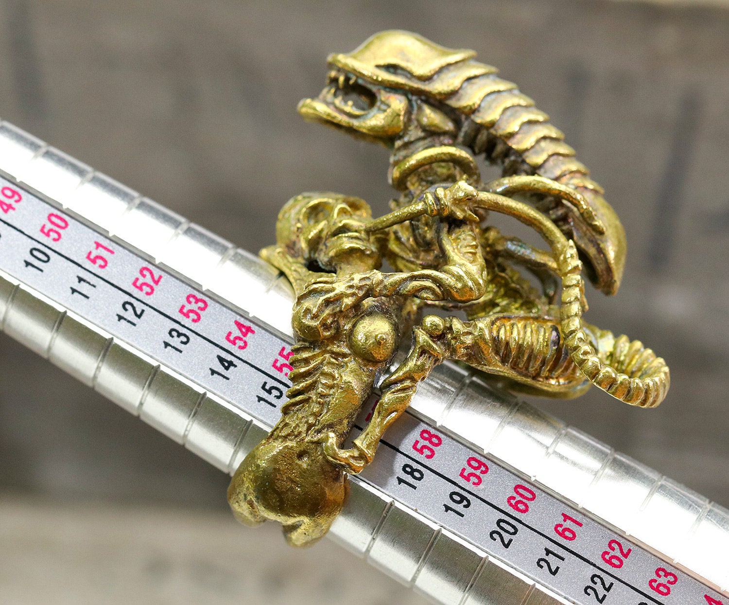 The Ring Aliens Brass Size 17.5.mm beautiful item | Etsy