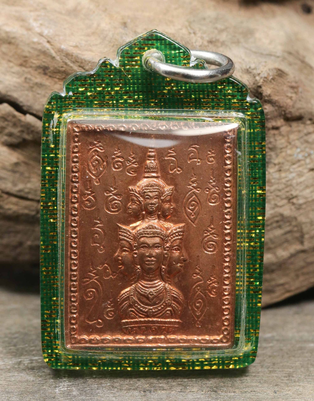 Phra Phrom 6 Faces Lord Brahma & Phra Rahum Rian Brass Amulet,hindu ...