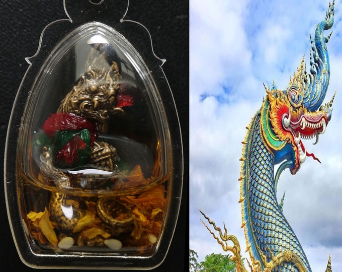Power Full Phayanak Naga Snake Serpent Thai Amulet Statue in Magic Oil ...