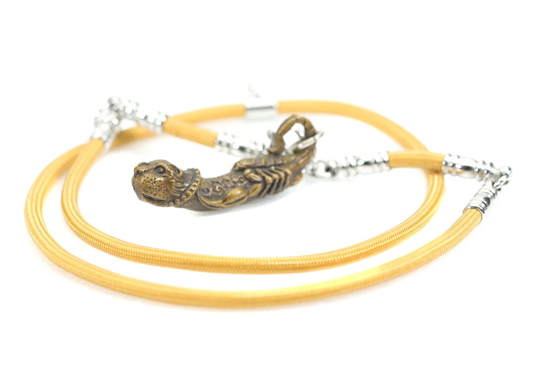 Thai Palad Khik Amulet: Brass Tiger Scorpion King Talisman - Etsy
