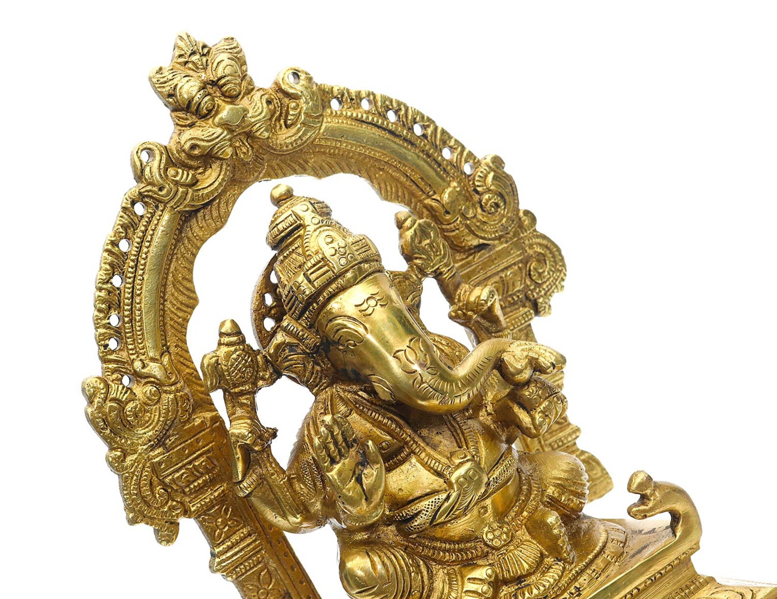 God Lord Ganesh Statue Elephant Ganesha Hindu Figurine Brass | Etsy