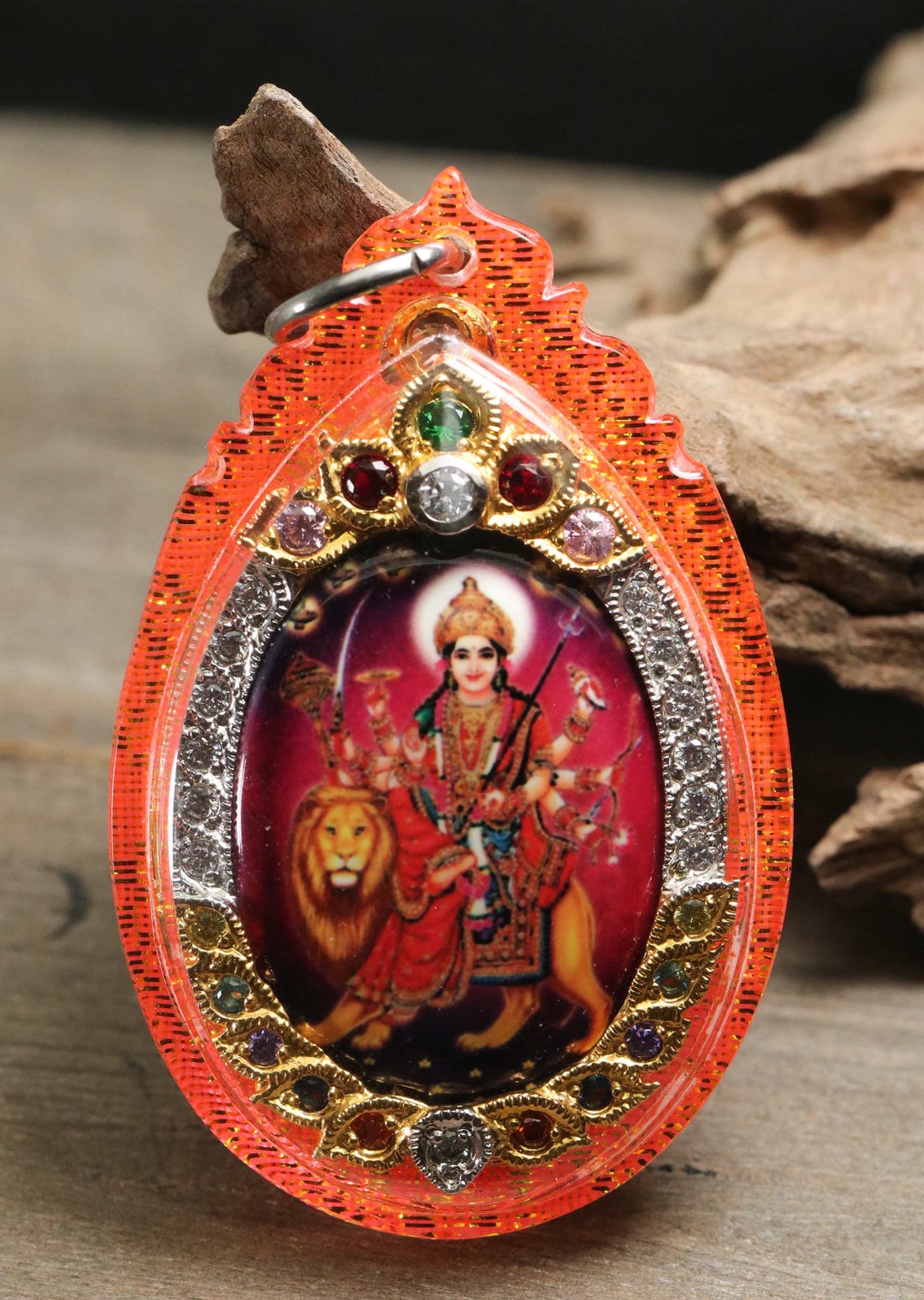 Maha Durga God Lord ,om Ohm,hindu Amulet Pendant Success Locket ...