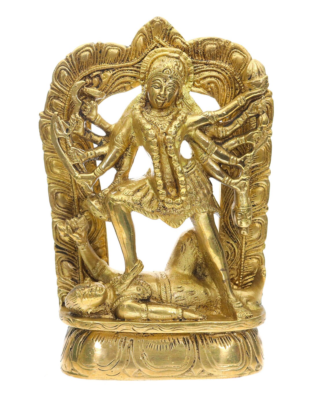 Brass Kali God Lord Hindu Statue Deity Miniature Figurine | Etsy