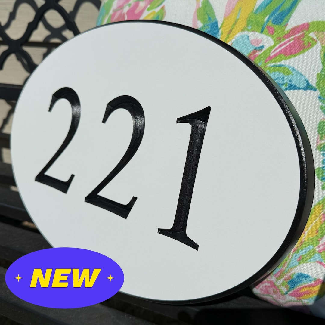 Personalized Oval Address Plaque - Engraved House Number Sign - Custom ...