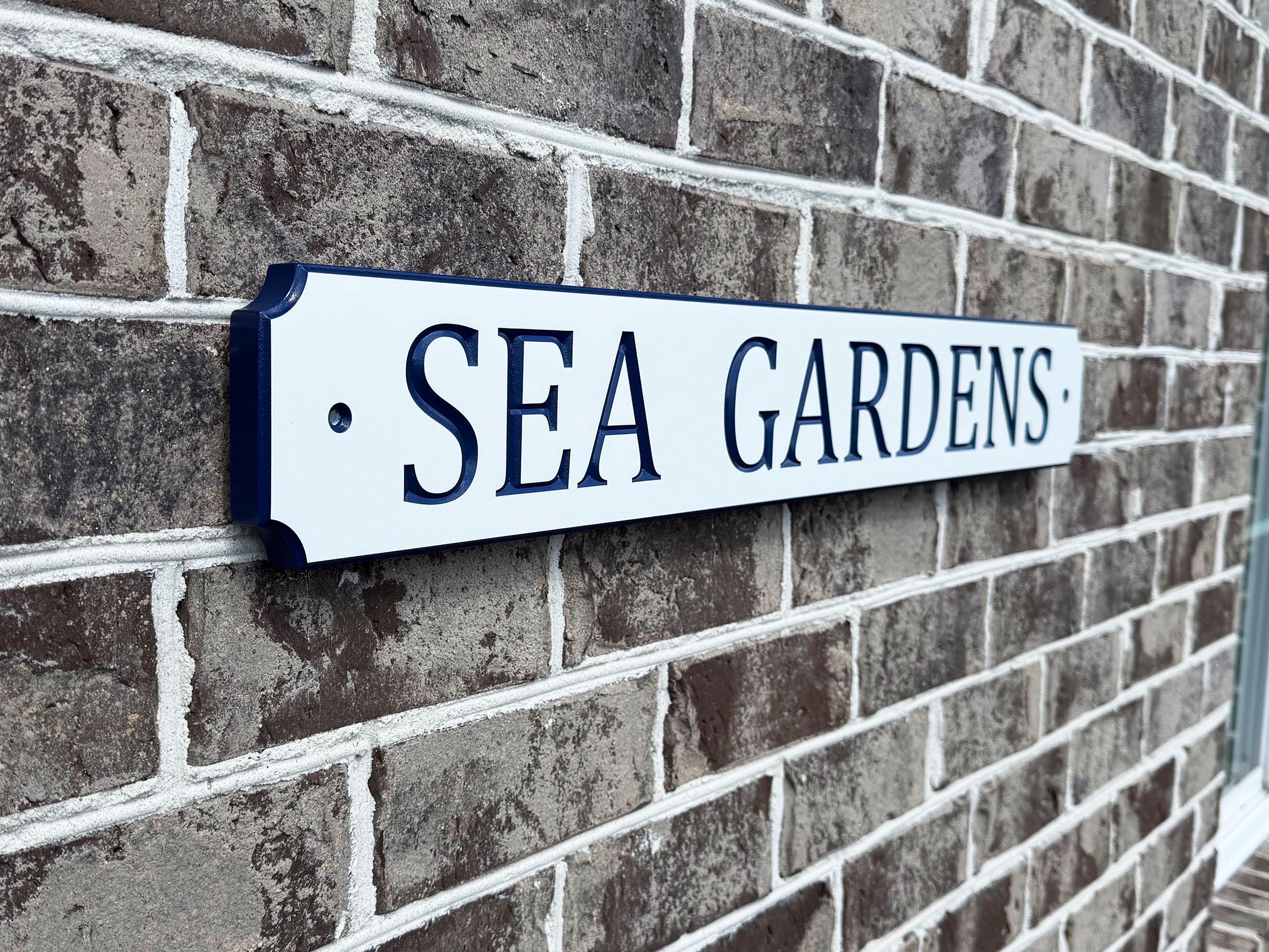Personalized Beach House Sign - Custom Quarterboard PVC Coastal Sign ...