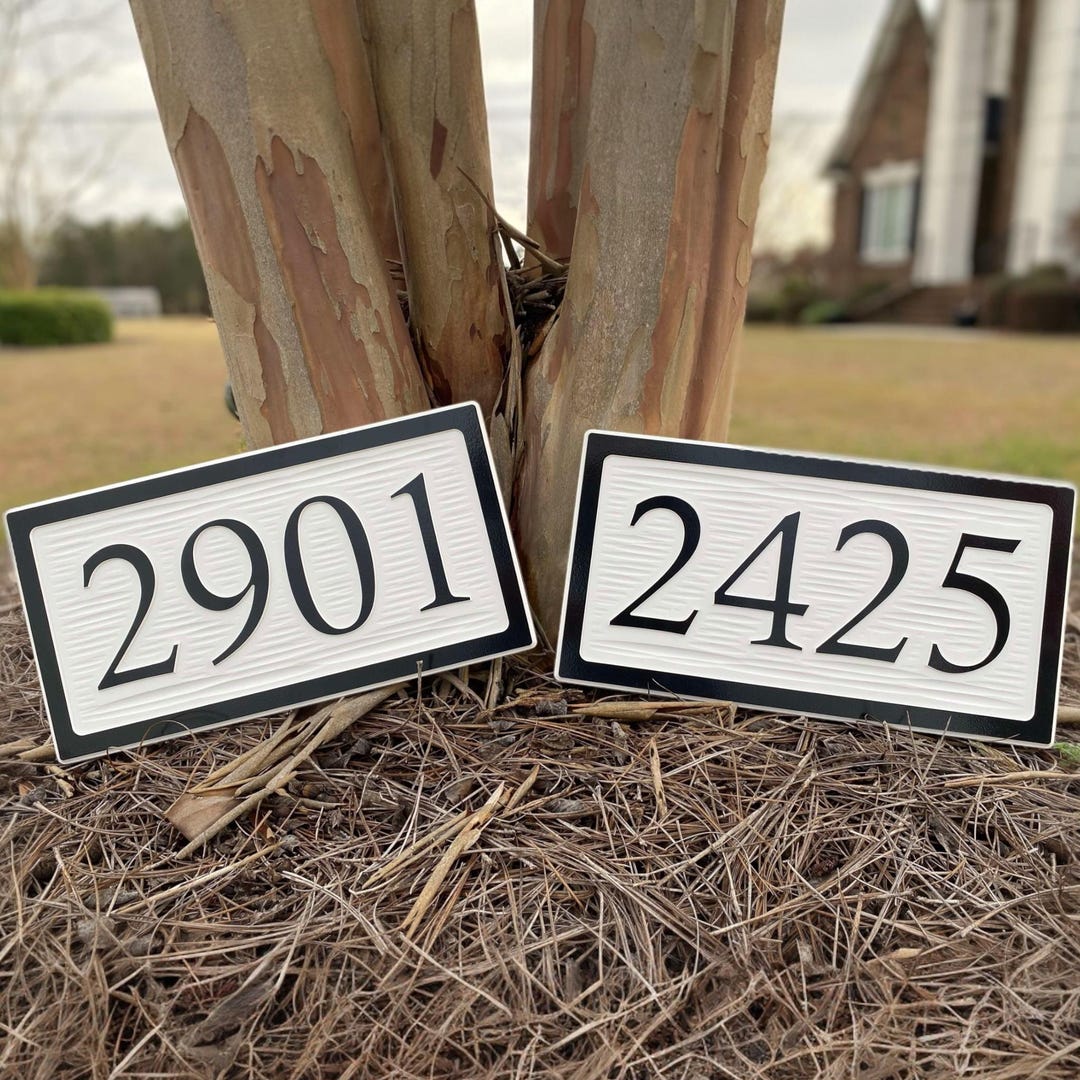 Engraved Address Plaque | Carved House Number Sign | Personalized ...