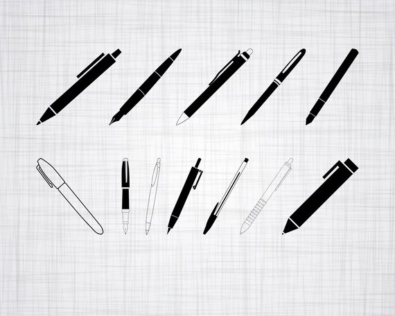 Pen SVG Bundle Pen SVG Pen Clipart Pen Cut Files For | Etsy