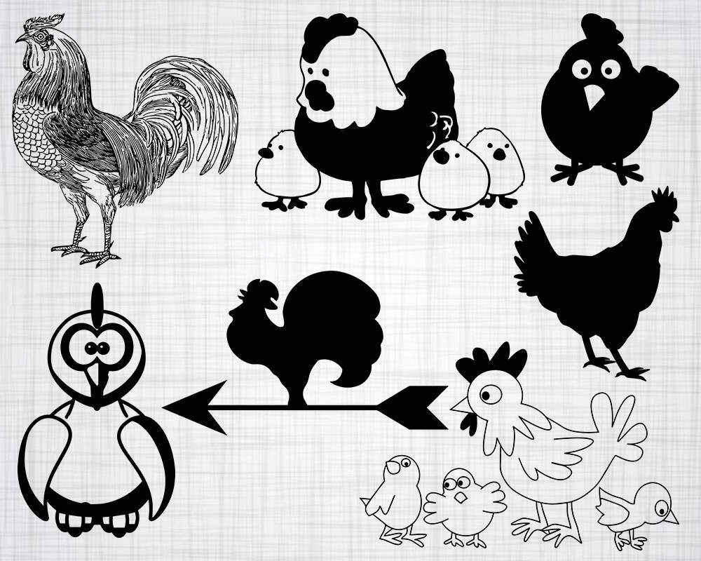 Chicken SVG Bundle Chicken SVG Chicken Clipart Chicken Cut | Etsy