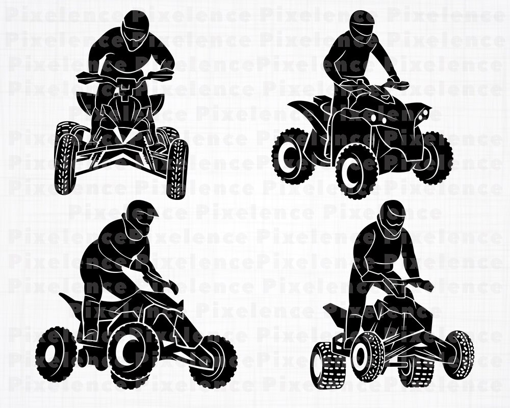 ATV Svg Files 4 Wheeler Svg ATV Motocross Svg ATV Clipart | Etsy