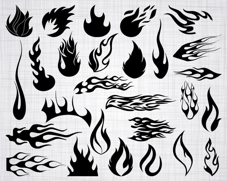 Flame SVG Bundle Flame SVG Flame Clipart Flame Cut Files | Etsy