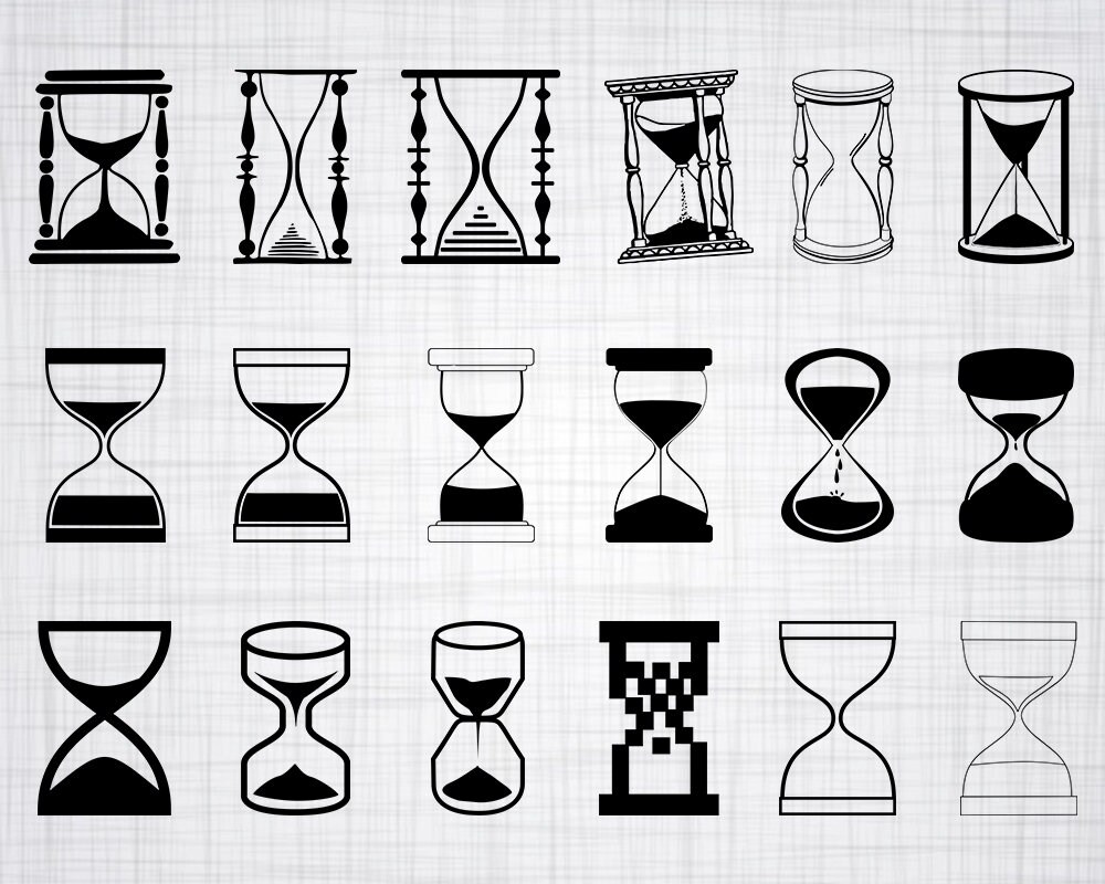 Hourglass SVG Bundle Hourglass SVG Hourglass Clipart Cut | Etsy