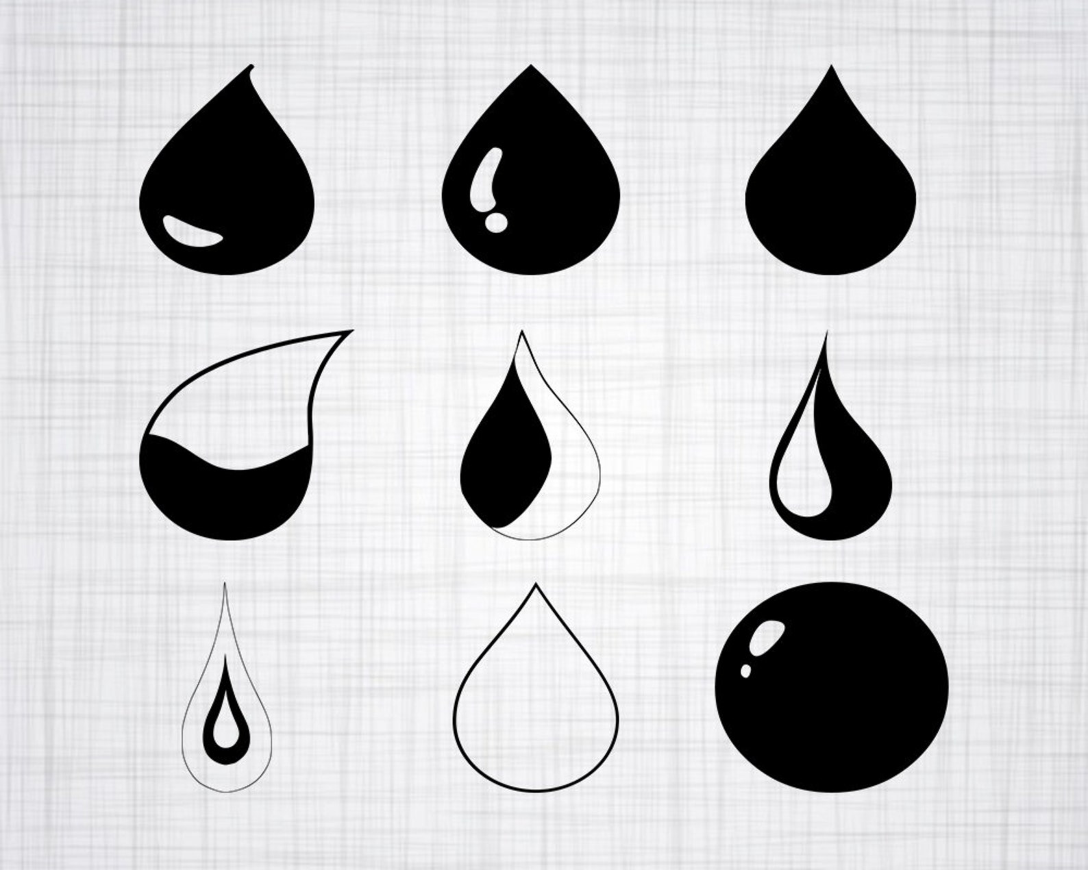 Drop SVG Bundle Water Drop SVG Drop Clipart Drop Cut Files | Etsy