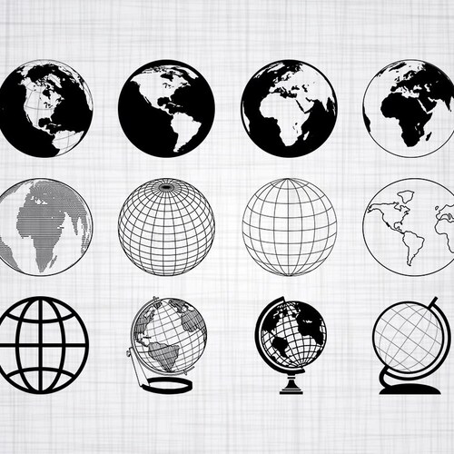 Globe SVG Globe Clipart Globe Cut File for Cricut Globe | Etsy