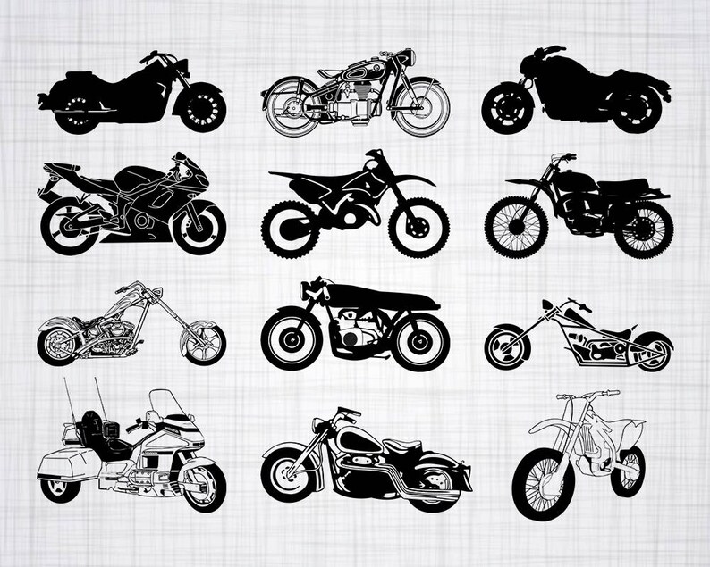 Motorcycle SVG Bundle Motorcycle SVG Motorcycle Clipart Cut | Etsy