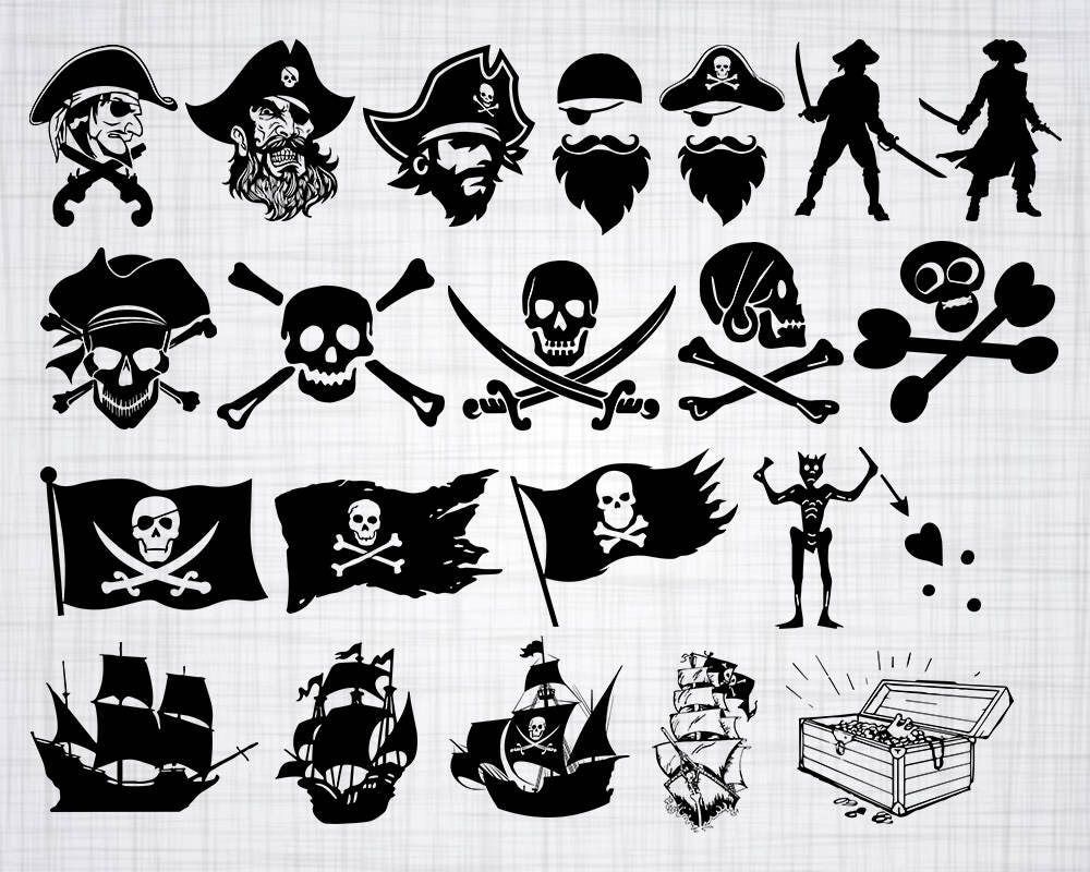 Pirate SVG Bundle Pirate SVG Pirate Clipart Pirate Cut | Etsy