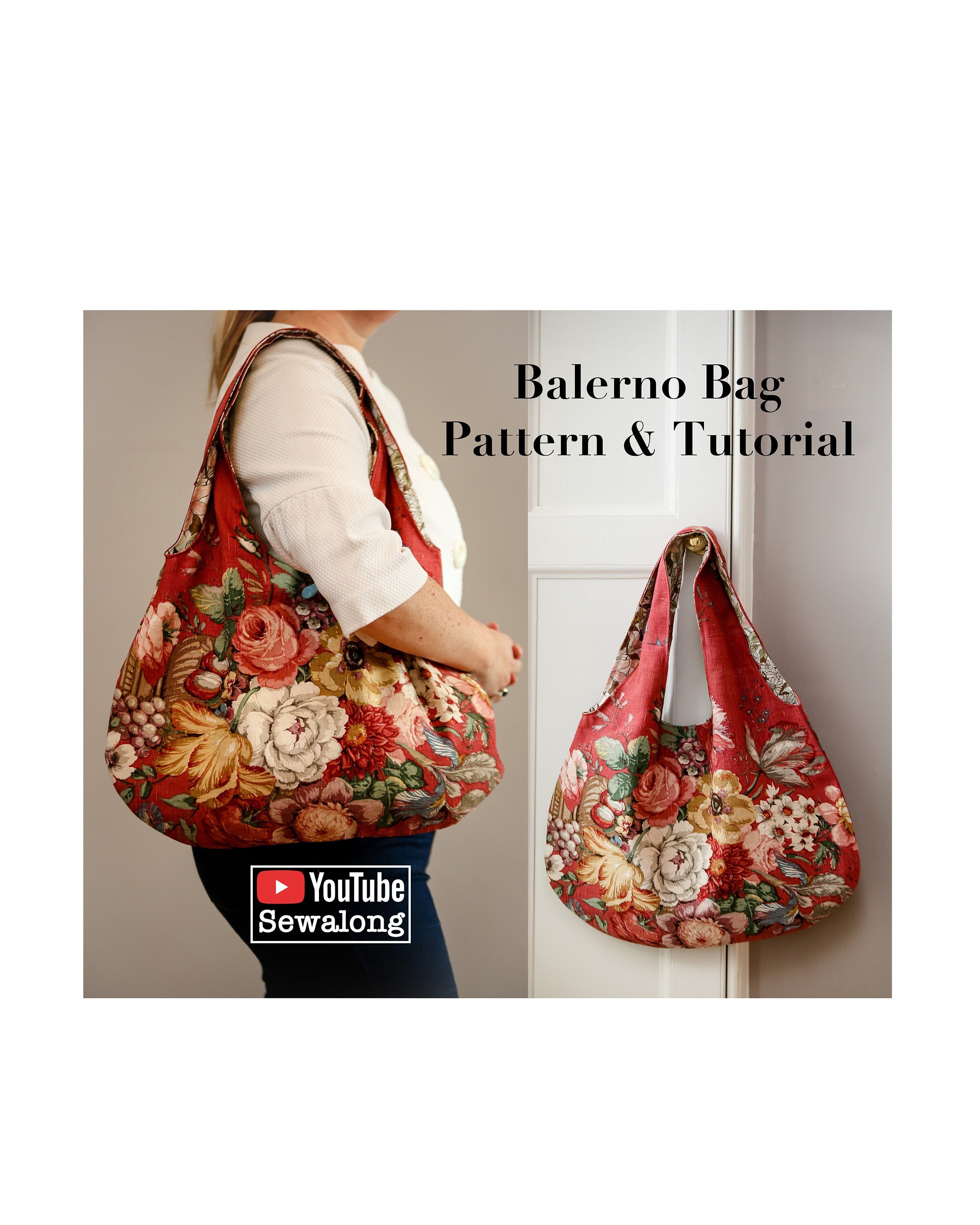 Balerno Bag Sewing Pattern Tutorial With Youtube Sewalong - Etsy