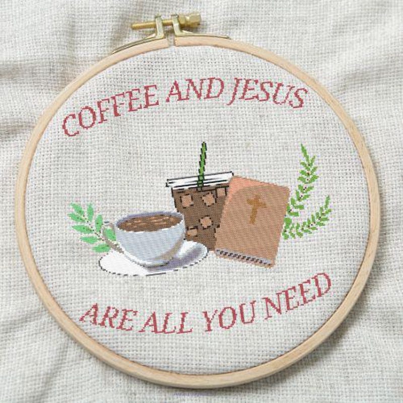 Coffee Cross Stitch - Etsy