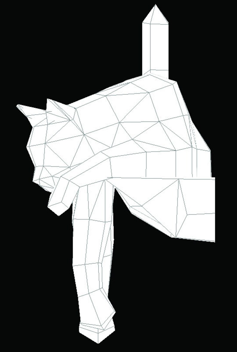 Cat Papercraft, 3D PDF , Papercraft Animals, Low Poly DIY, DIY Paper 3D ...