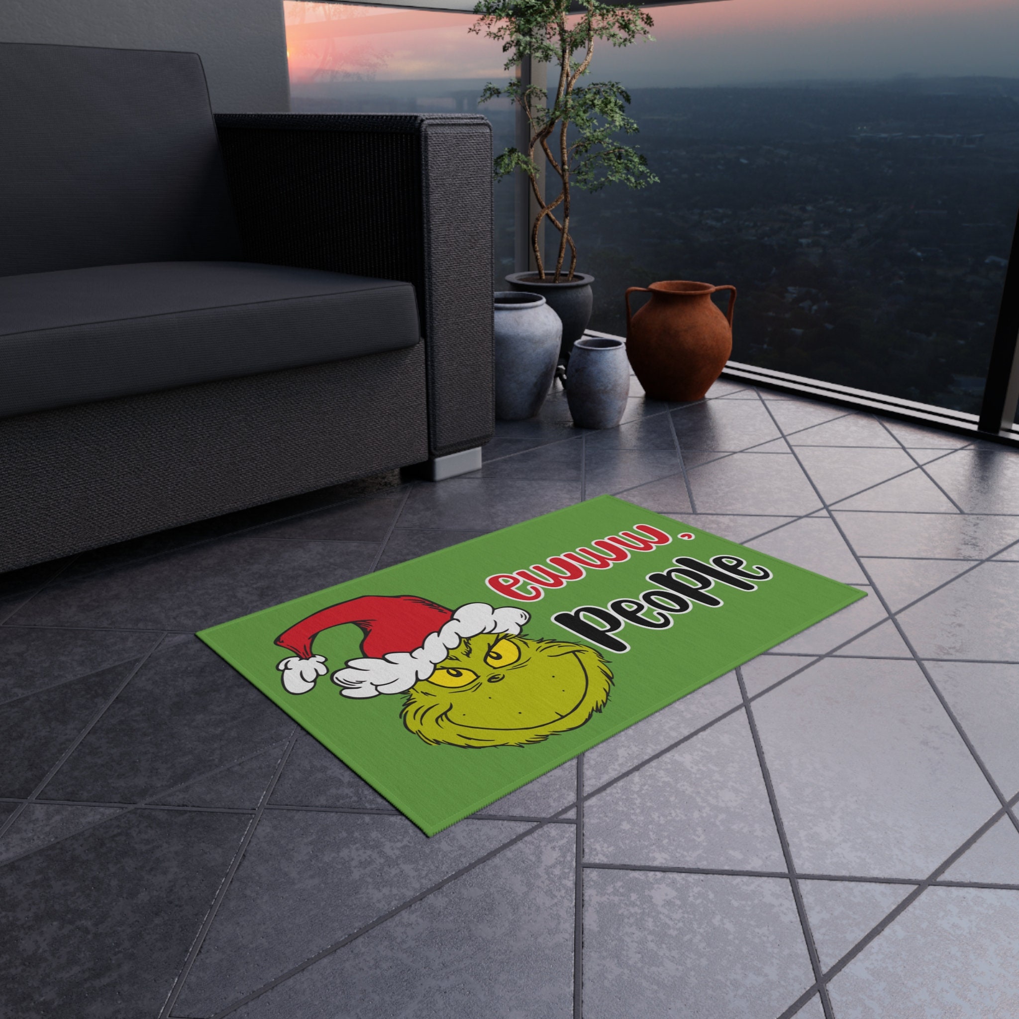 Christmas Grinch Ewww People, Christmas Door Mat, Front Door Mat, Funny ...