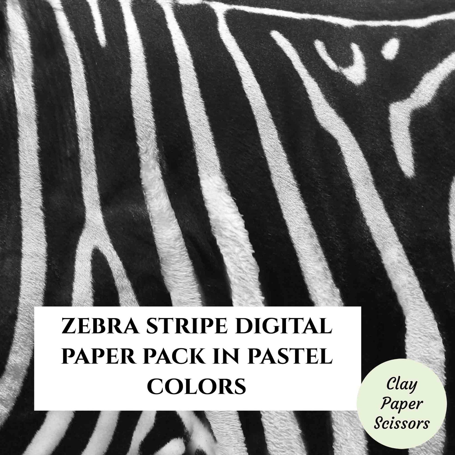 Zebra Pattern Digital Scrapbooking Paper in Pastel Colors. Animal Fur ...