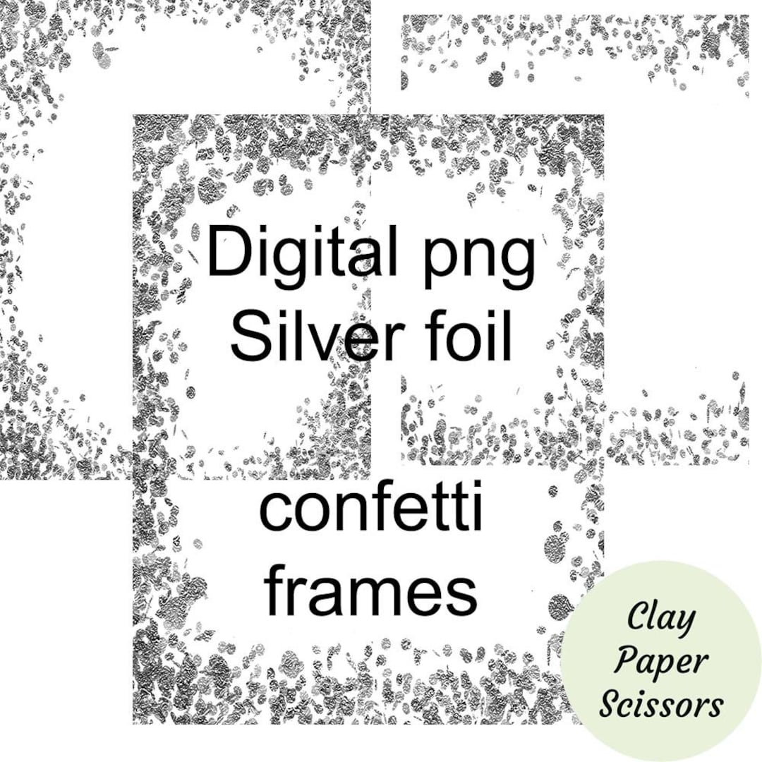 Silver Confetti Dots Png, Confetti Overlay for Photo Editing, Silver ...