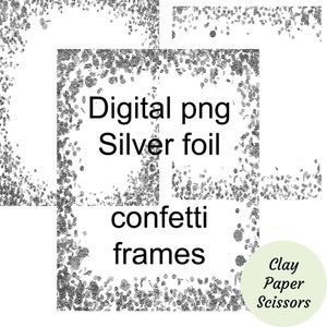 Silver Confetti Dots Png, Confetti Overlay for Photo Editing, Silver ...