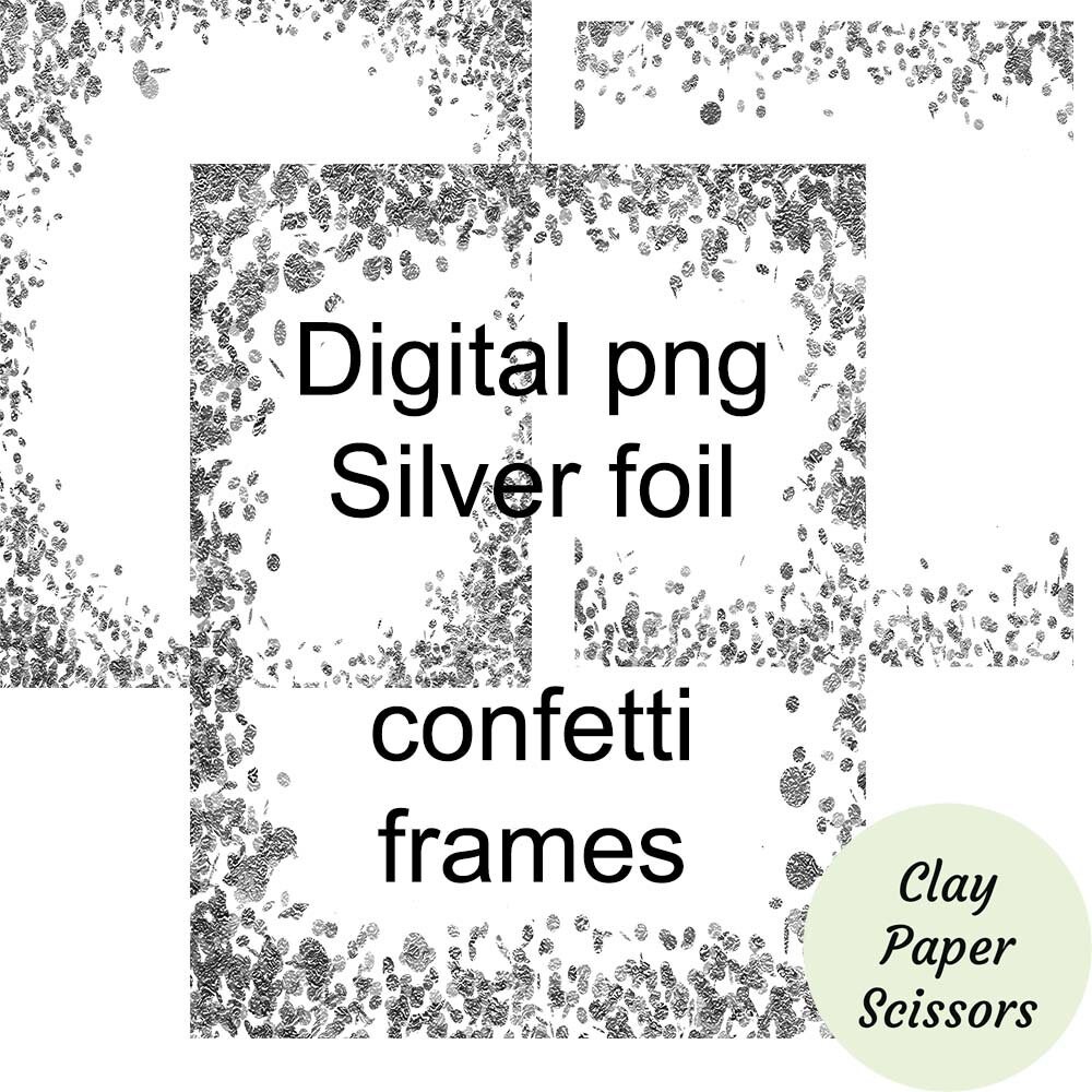 Silver Confetti Dots Png, Confetti Overlay for Photo Editing, Silver ...