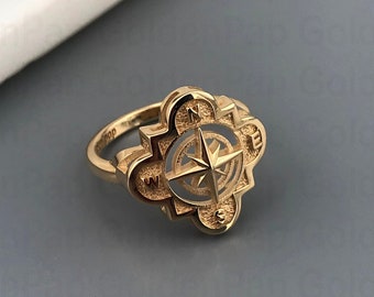 Solid Gold Compass - Etsy