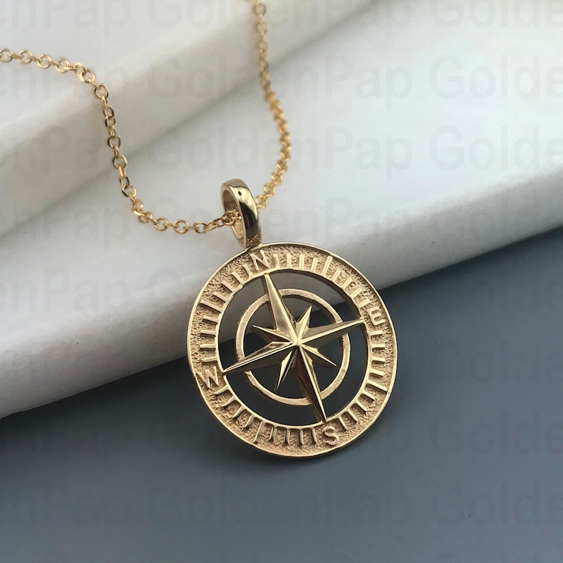 Compass Rose Pendant - Etsy