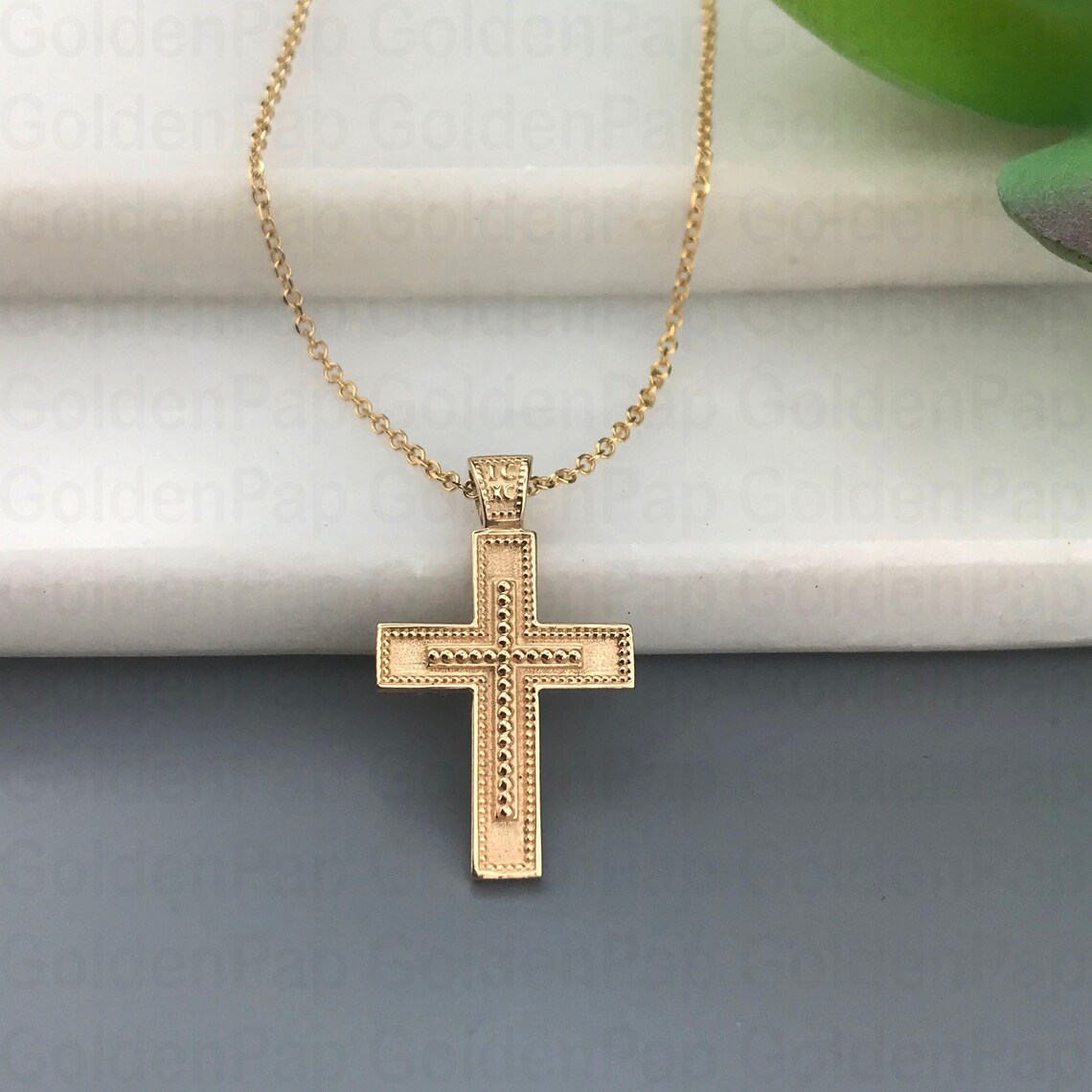 Small Size 14k Solid Gold Cross | Etsy