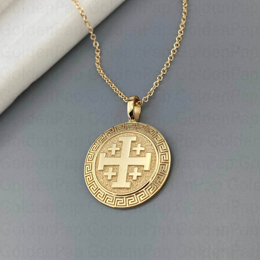 NEW 14k Solid Gold Pendant, Jerusalem Pendant, Religious Pendant for ...