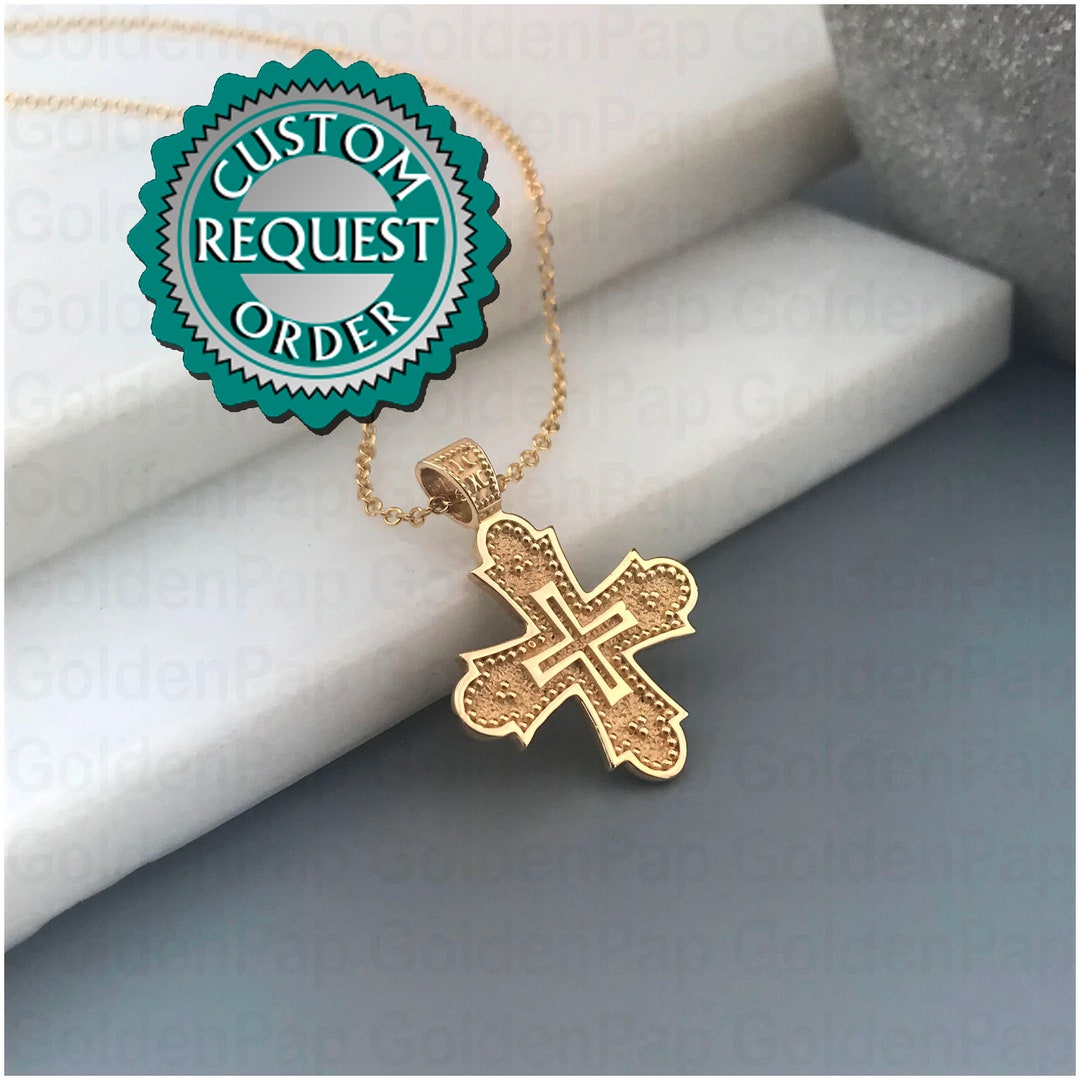 CUSTOM 14k Small Solid Gold Cross, Cross for Women and Men - Etsy