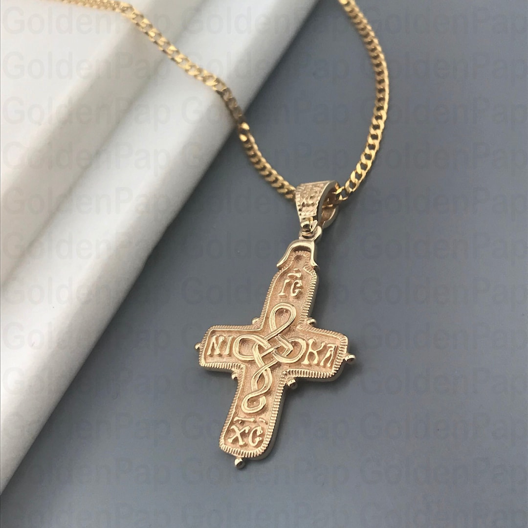 14k / 9k Solid Gold Cross, Copy of 16th Century - Etsy