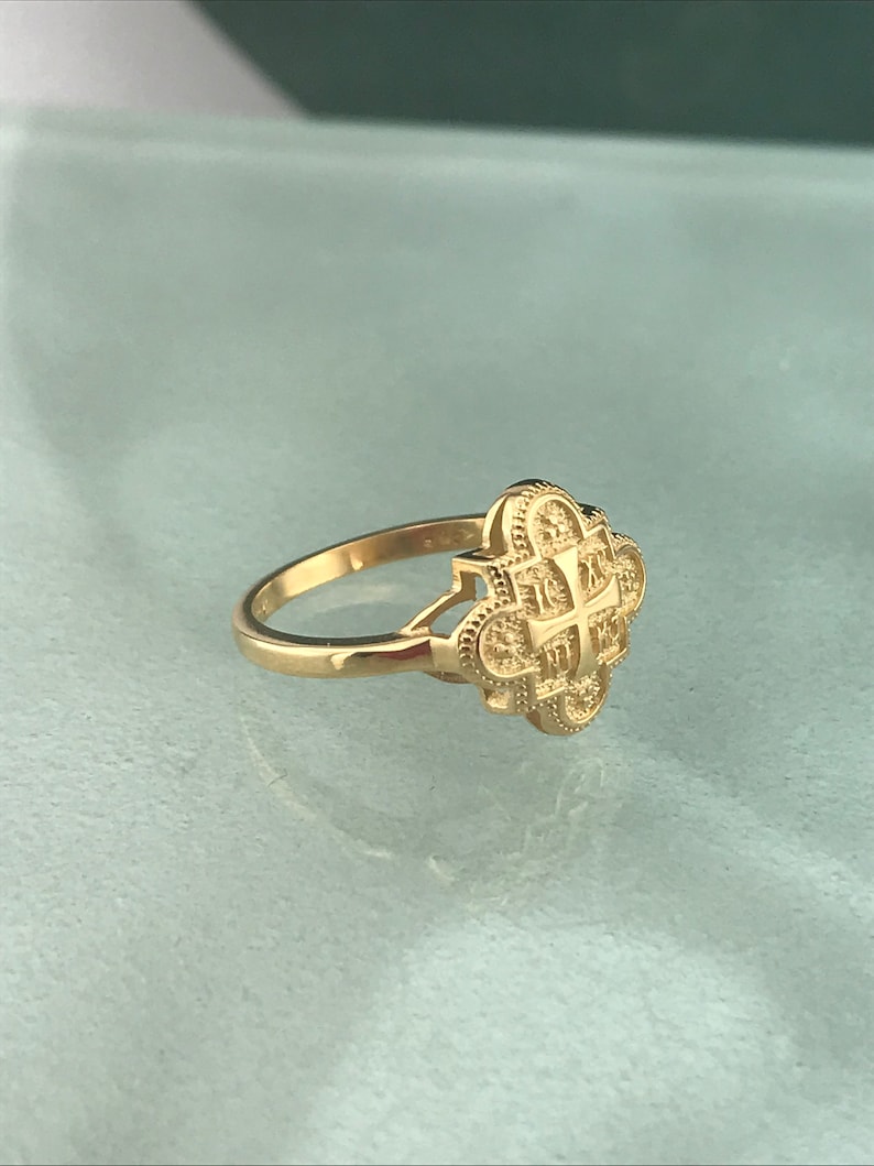 Solid Gold 14k Ring, Religious Ring - Etsy