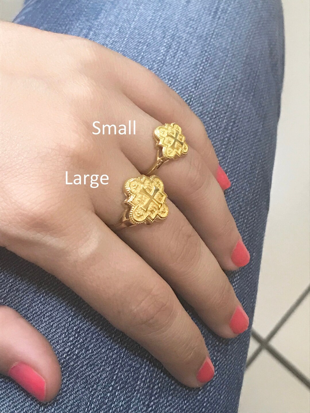 Solid Gold 14k Ring, Religious Ring - Etsy